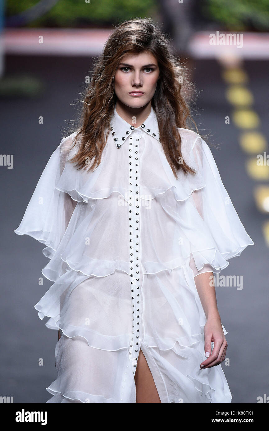 Model wears at collection runway a creation from " Juana Martin ...