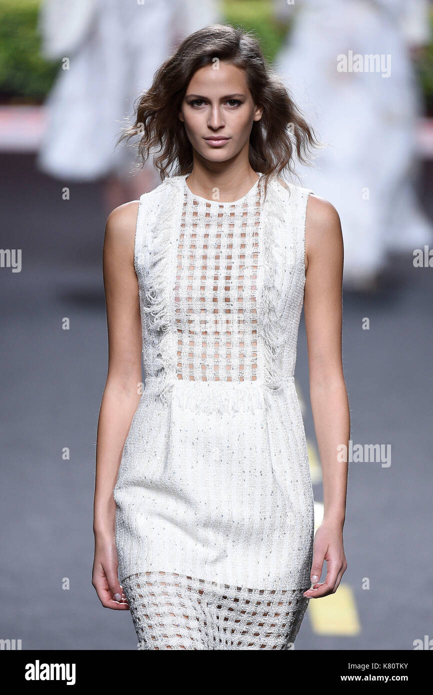 Model wears at collection runway a creation from " Juana Martin ...