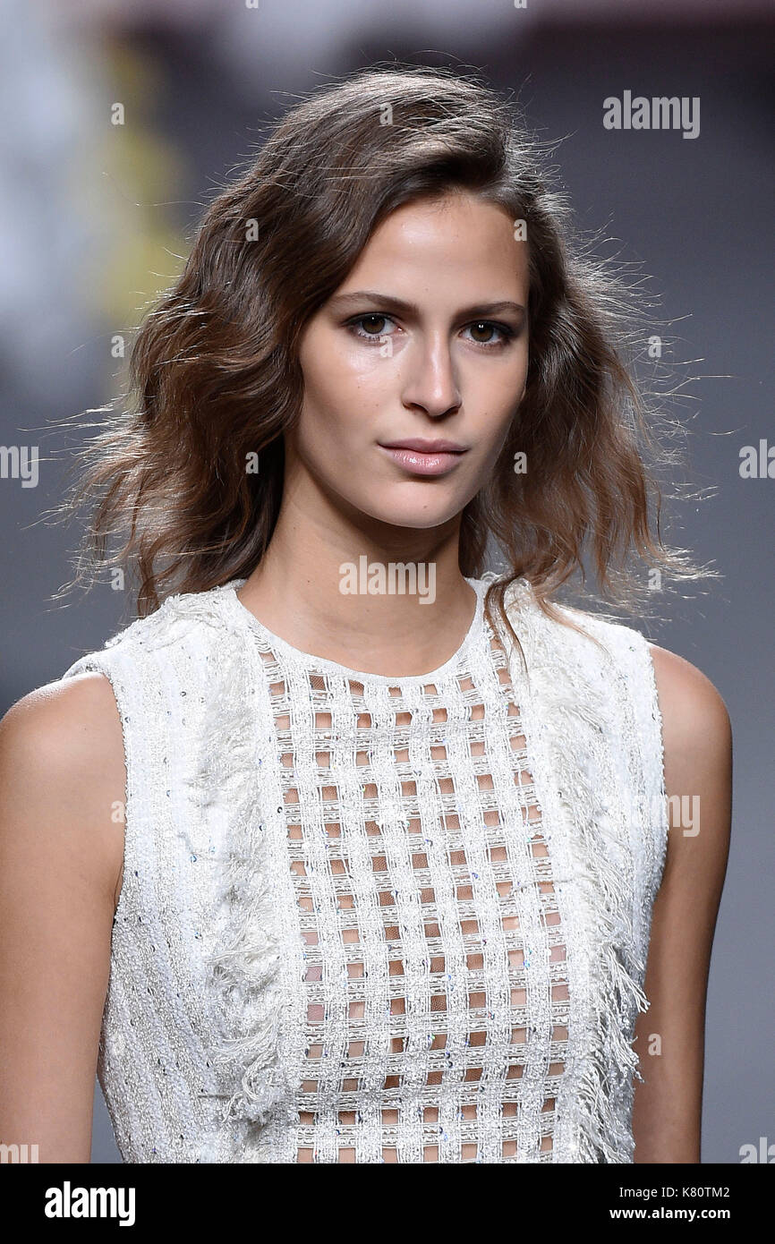 Model wears at collection runway a creation from " Juana Martin ...