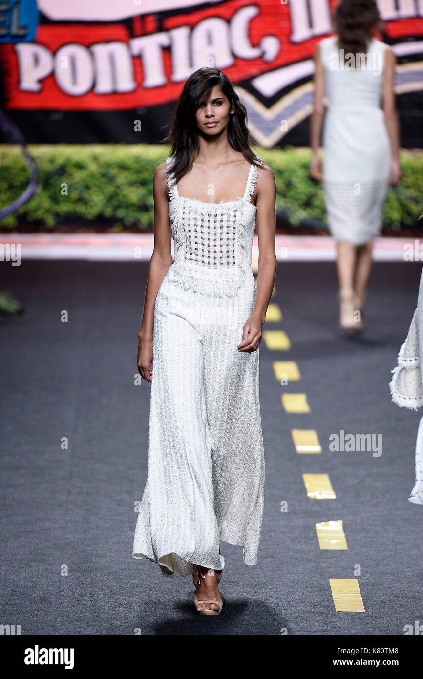 Model wears at collection runway a creation from " Juana Martin ...