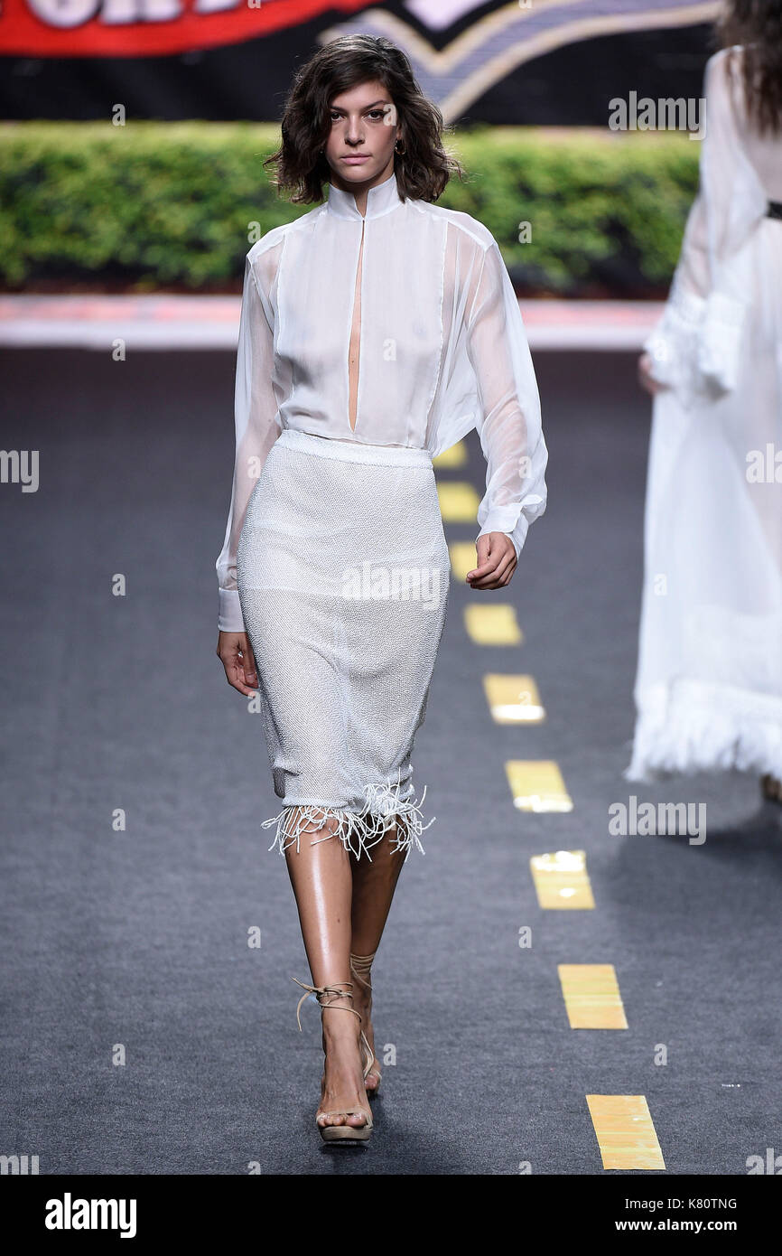 Model wears at collection runway a creation from " Juana Martin ...