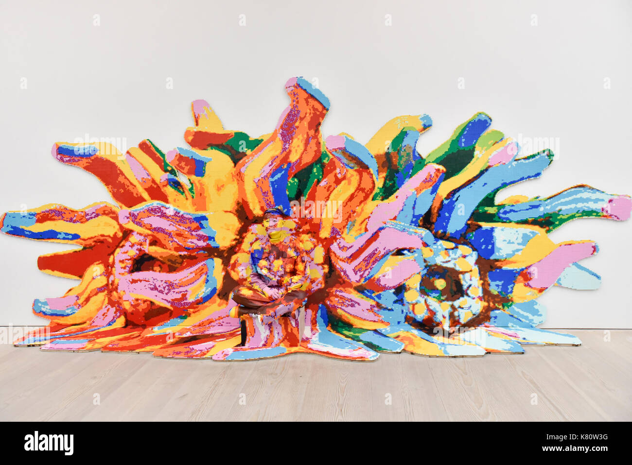 London, UK. 17 September 2017. Chinese artist Liu Bolin is made ...