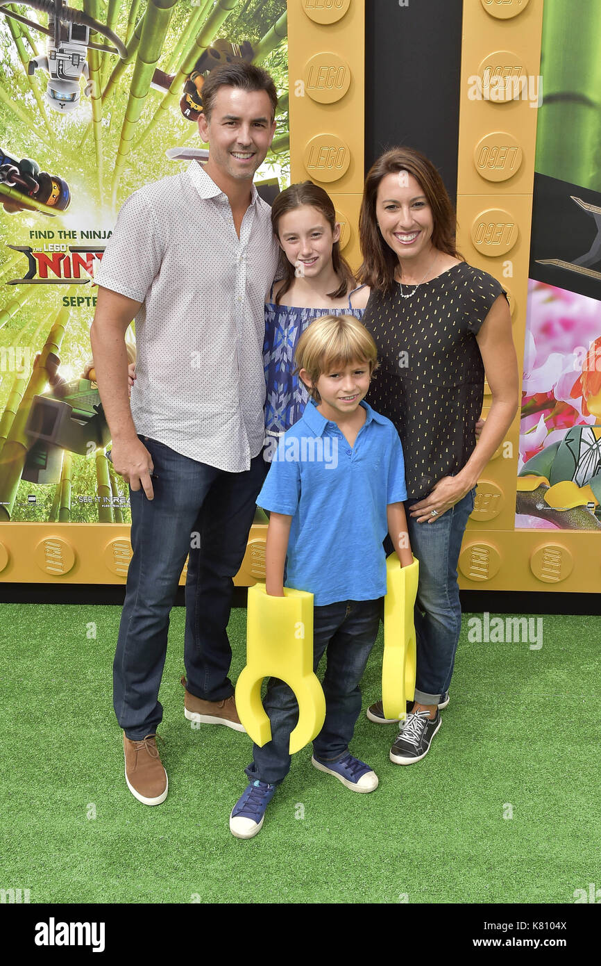 Janet Evans mit Gatte Bill Willson und Kindern Sydney Wilson und Jake ...