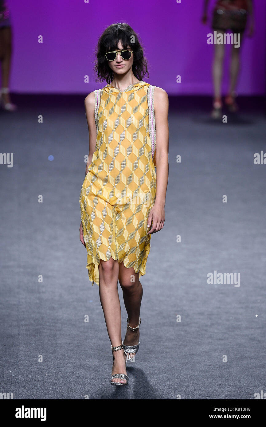 Models wears at collection runway a creation from " Custo Barcelona ...