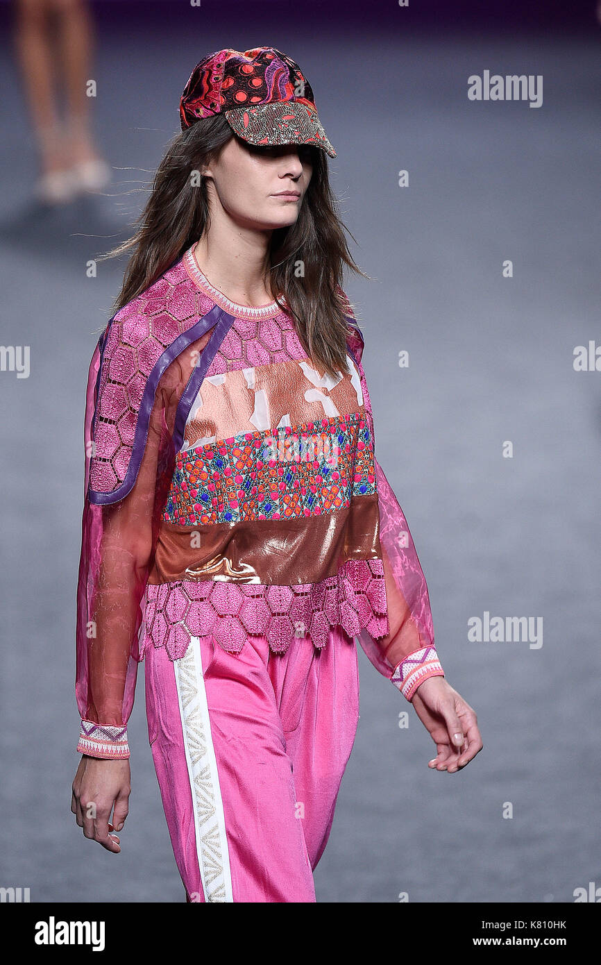 Models wears at collection runway a creation from " Custo Barcelona ...