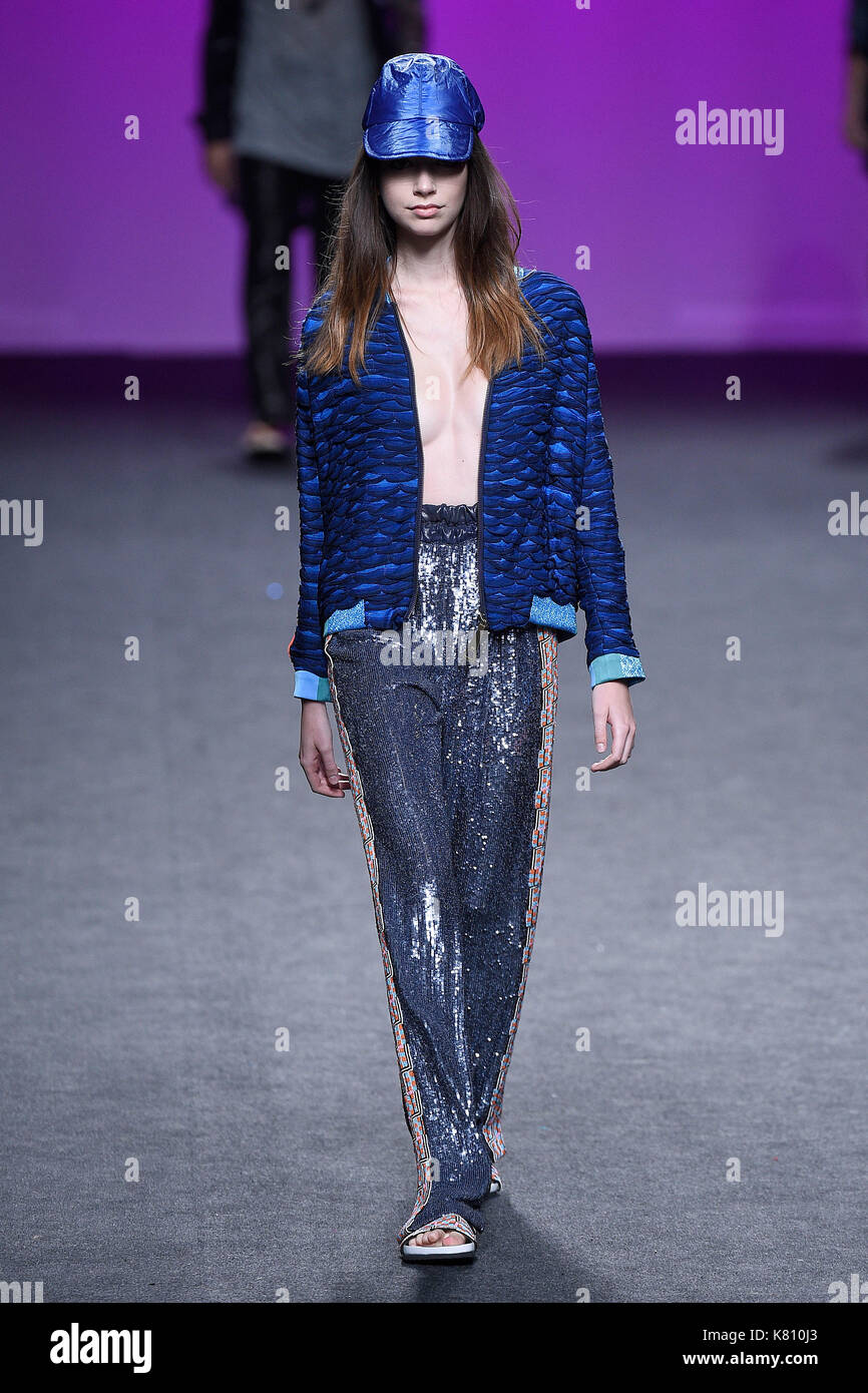 Models wears at collection runway a creation from " Custo Barcelona ...