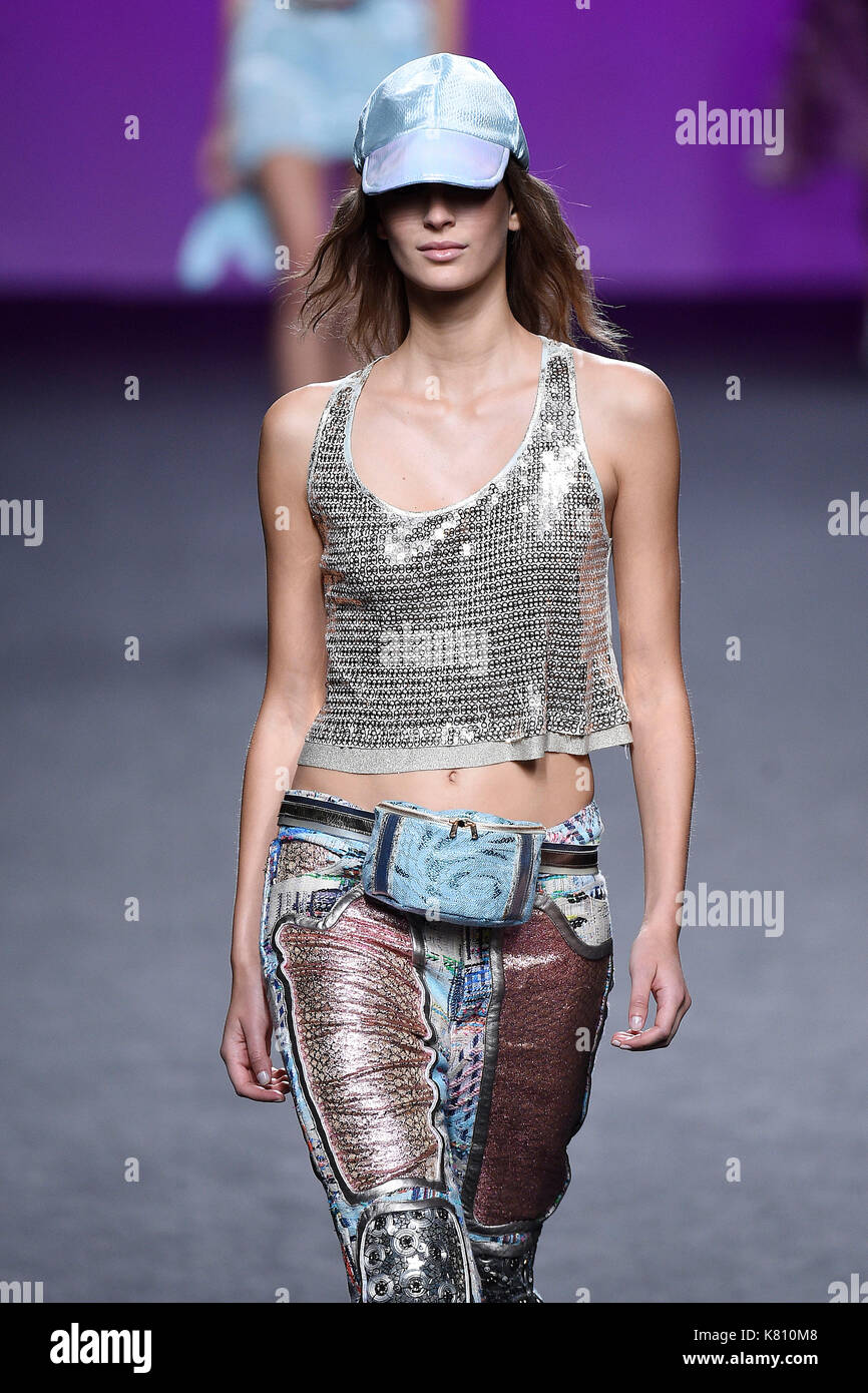 Models wears at collection runway a creation from " Custo Barcelona ...