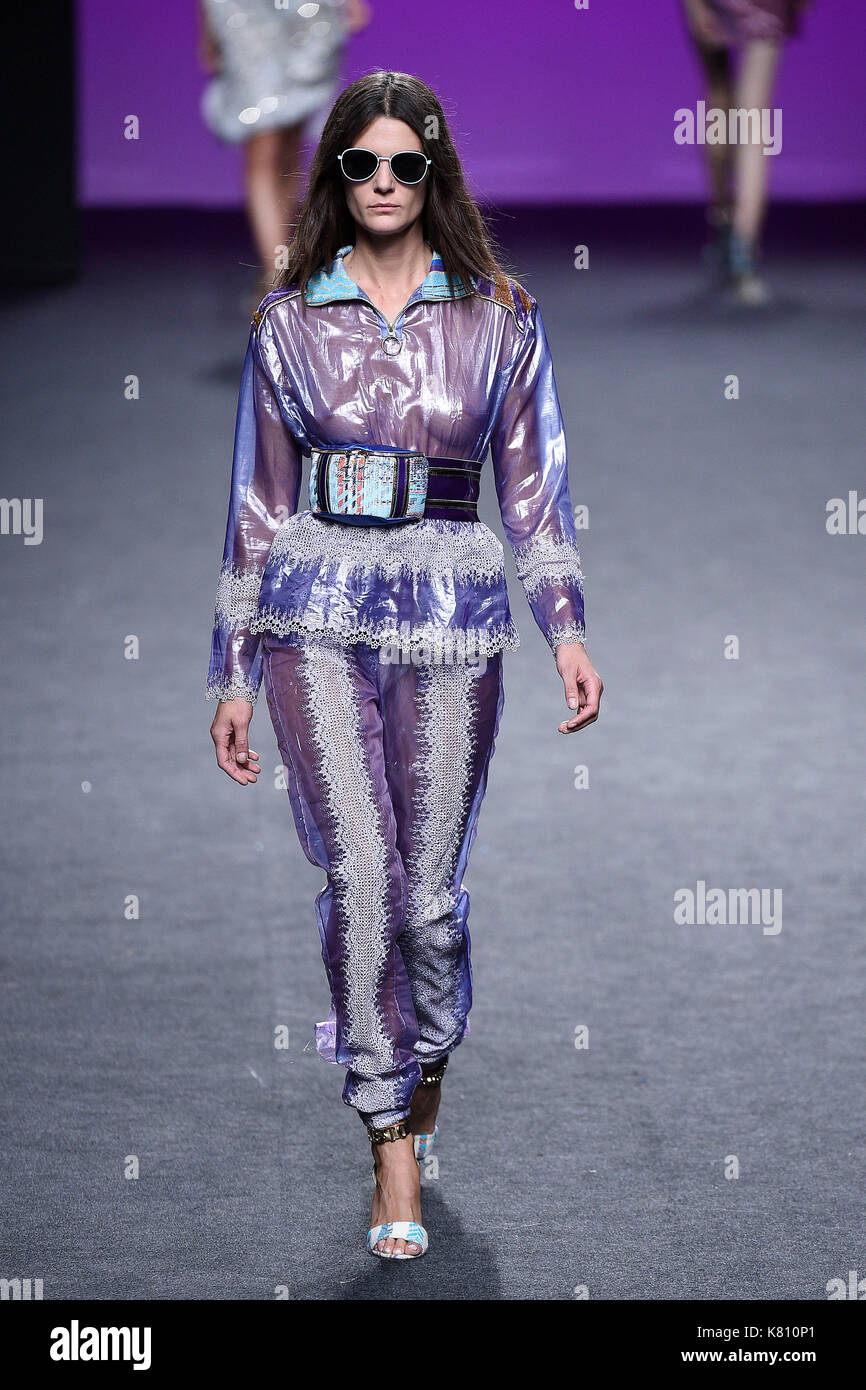 Models wears at collection runway a creation from " Custo Barcelona ...
