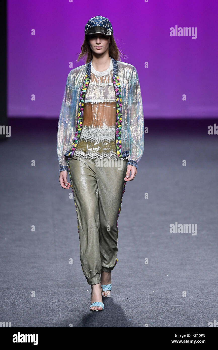 Models wears at collection runway a creation from " Custo Barcelona ...