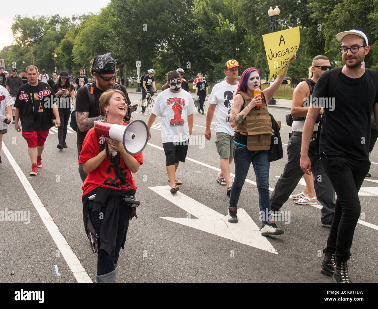 The march for civil rights for Juggalos took place as about 1,500 Trump ...