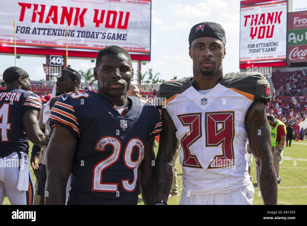 Tampa, Florida, USA. 17th Sep, 2017. Chicago Bears running back Tarik ...