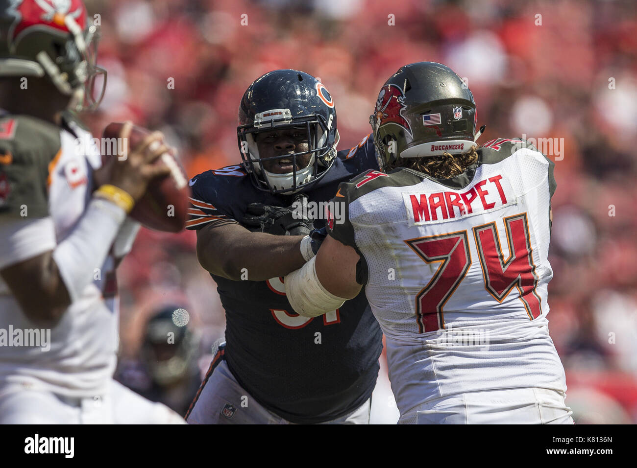 Tampa, Florida, USA. 17th Sep, 2017. Chicago Bears nose tackle Eddie ...