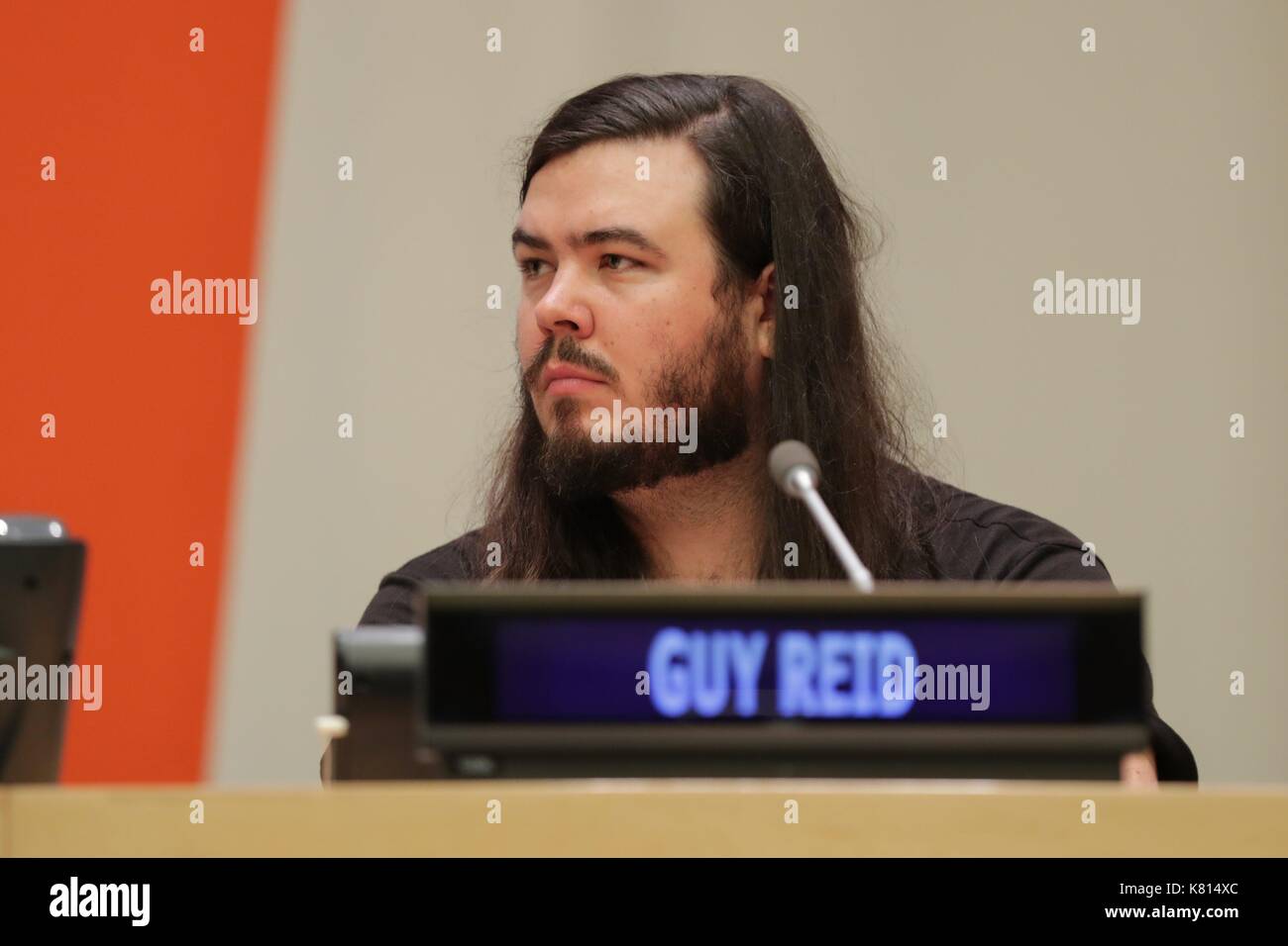 United Nations, New York, USA, September 13 2017 - Guy Reid, During the ...