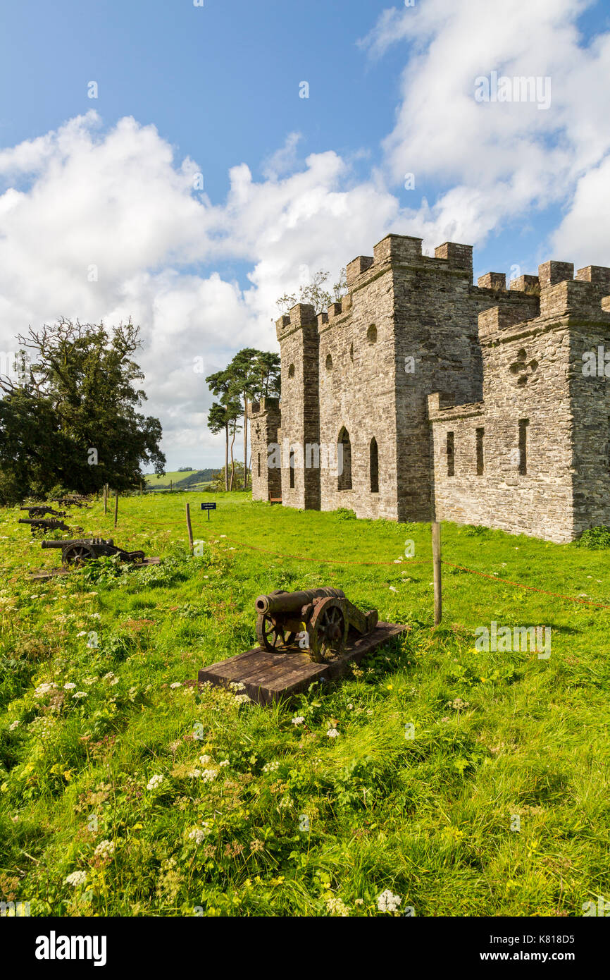 The sham castle folly (built c1746) and ornamental cannon above Castle ...