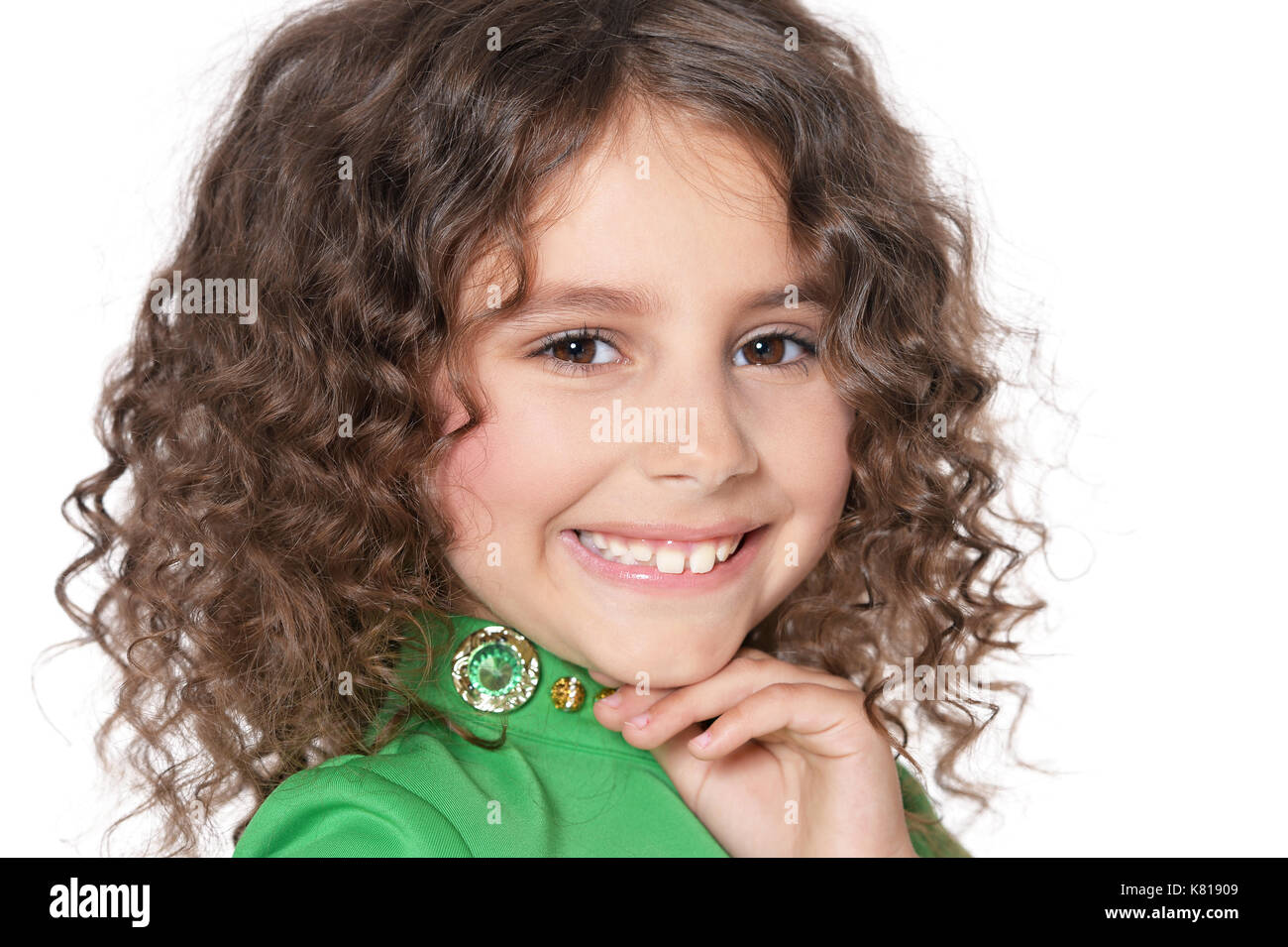 curly little girl Stock Photo - Alamy
