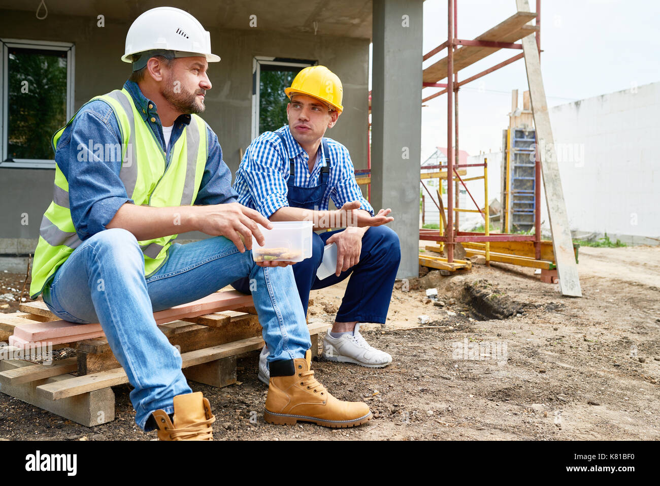 Taking Break from Work Stock Photo - Alamy