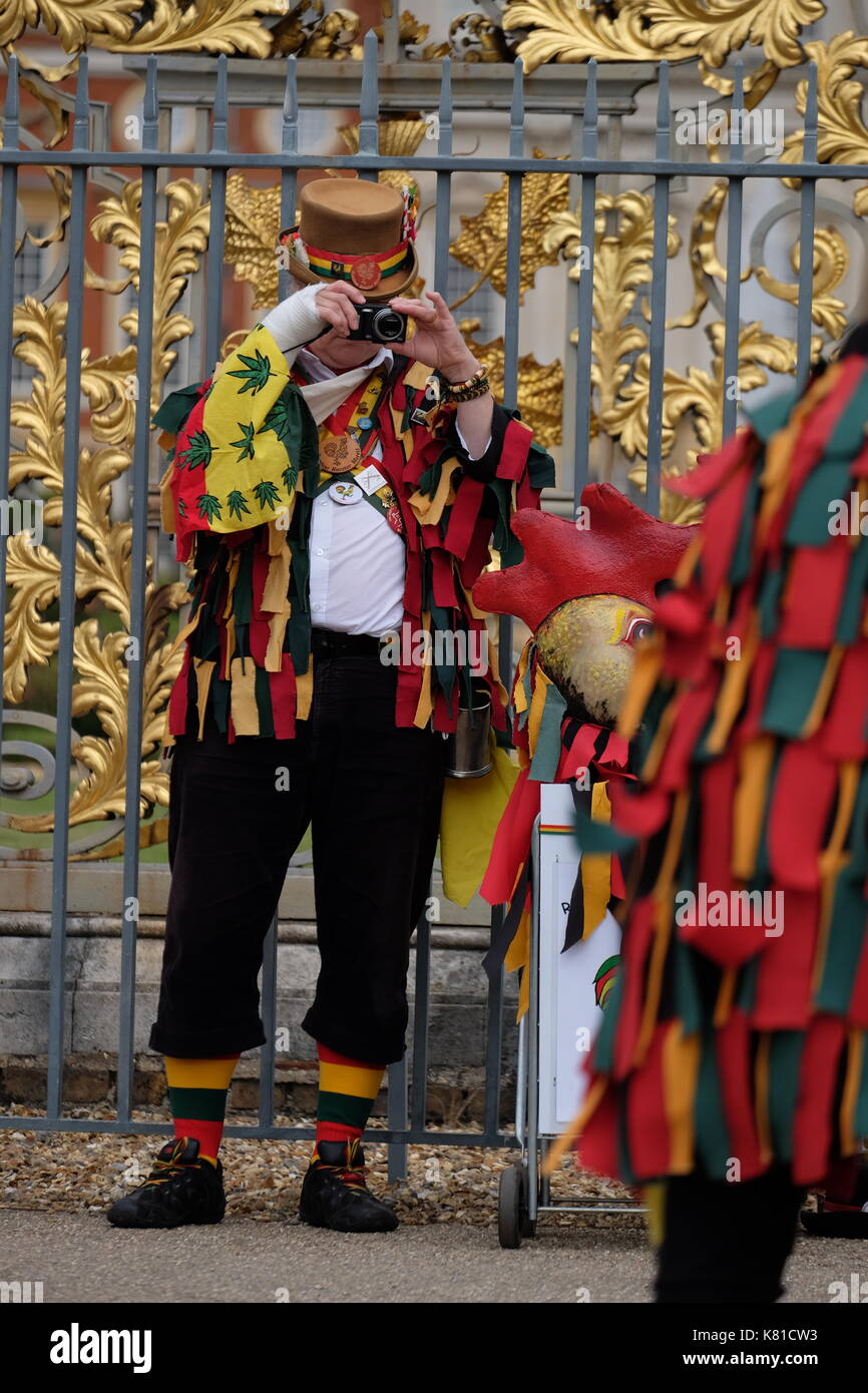 morris dancer and instrument Stock Photo - Alamy