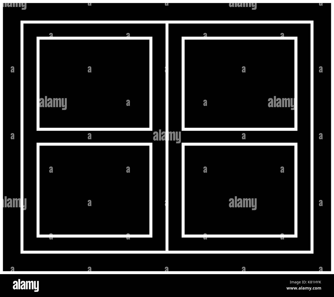 Window silhouette vector symbol icon design. Beautiful illustration ...