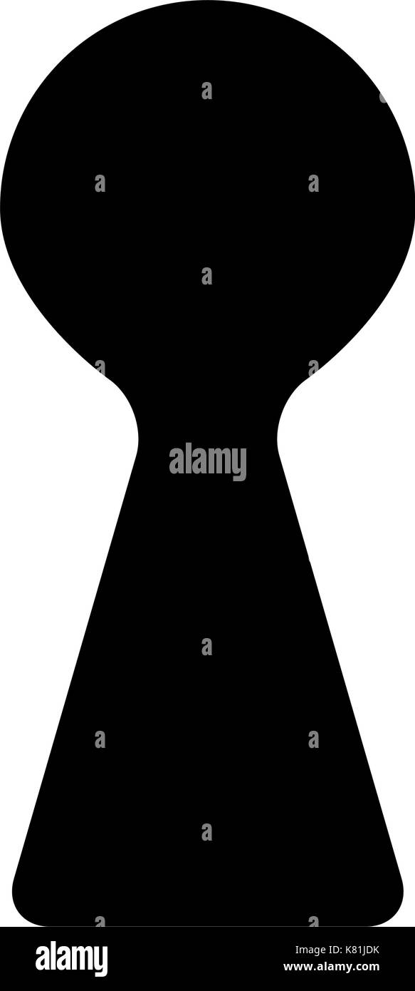 keyhole silhouette outline vector symbol icon design. Beautiful ...
