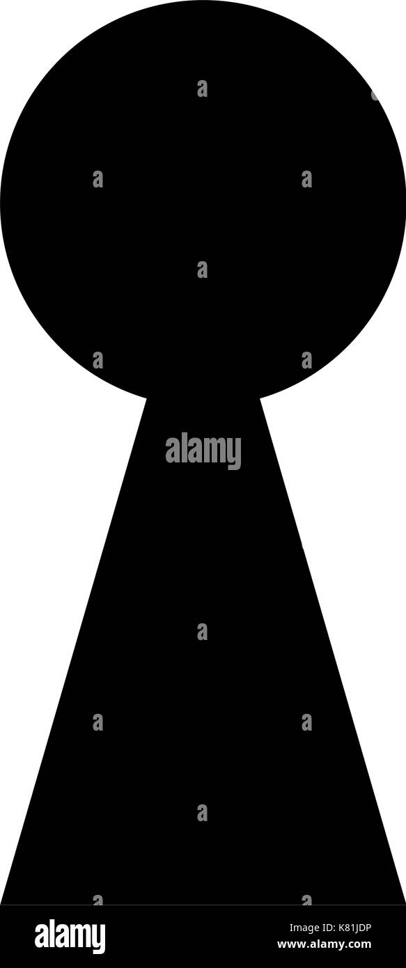 keyhole silhouette outline vector symbol icon design. Beautiful ...