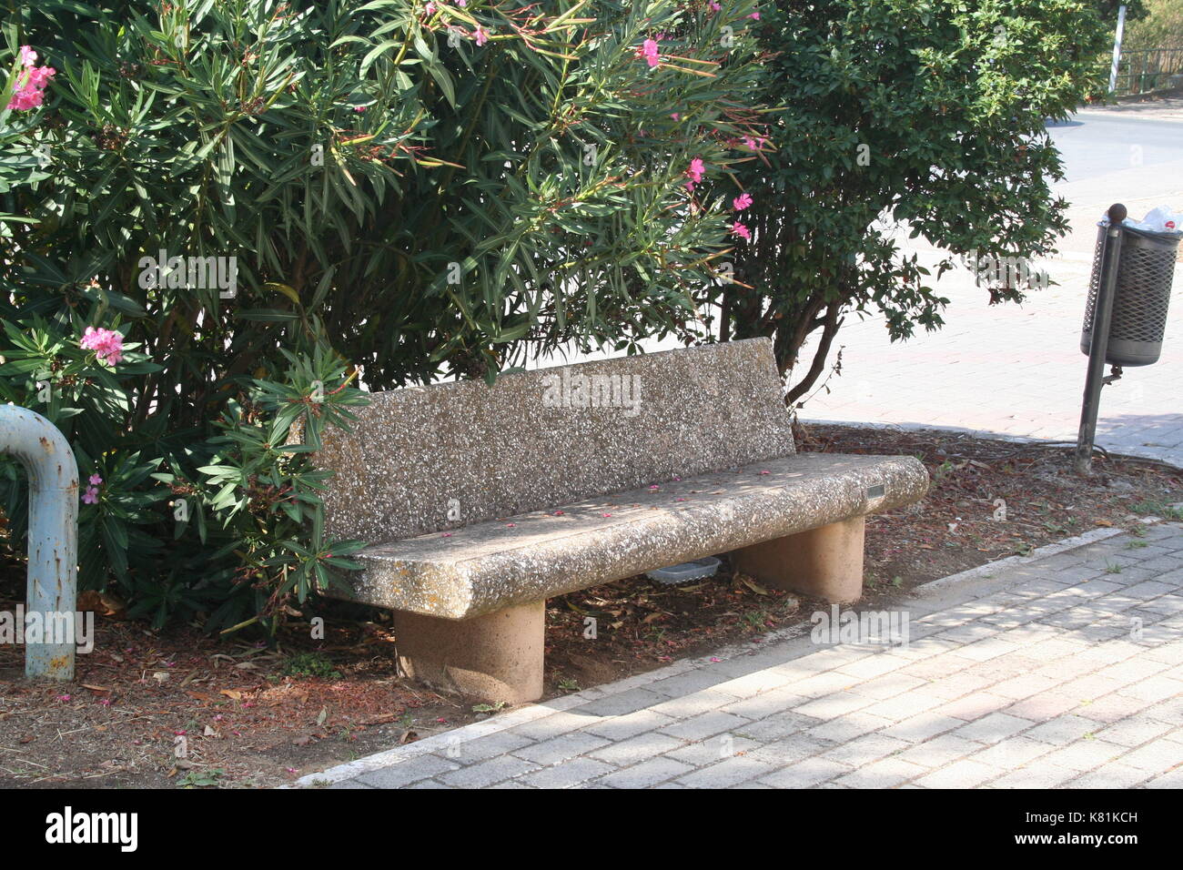 Italian stone bench Stock Photo - Alamy