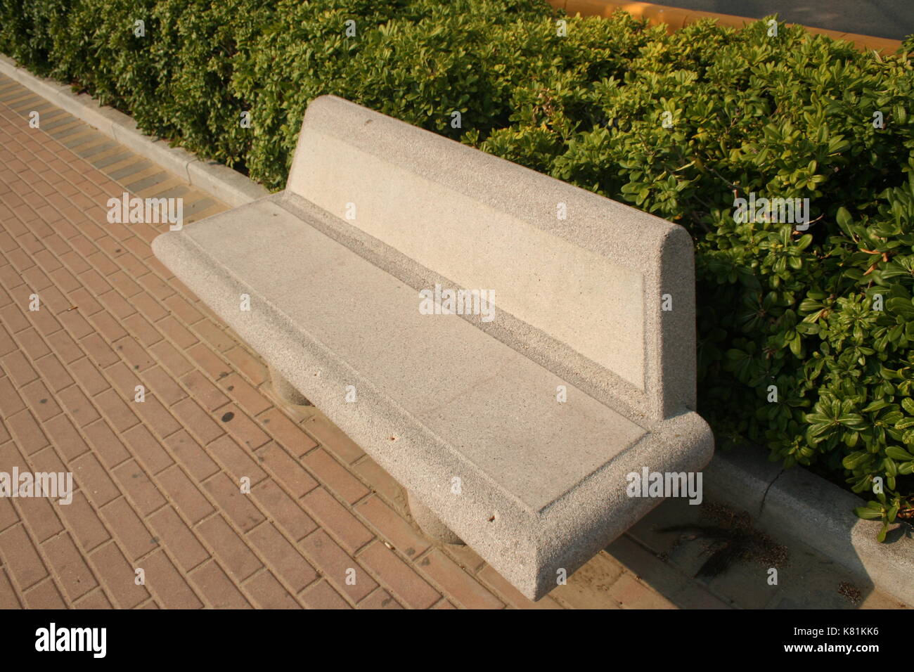 Italian stone bench Stock Photo - Alamy