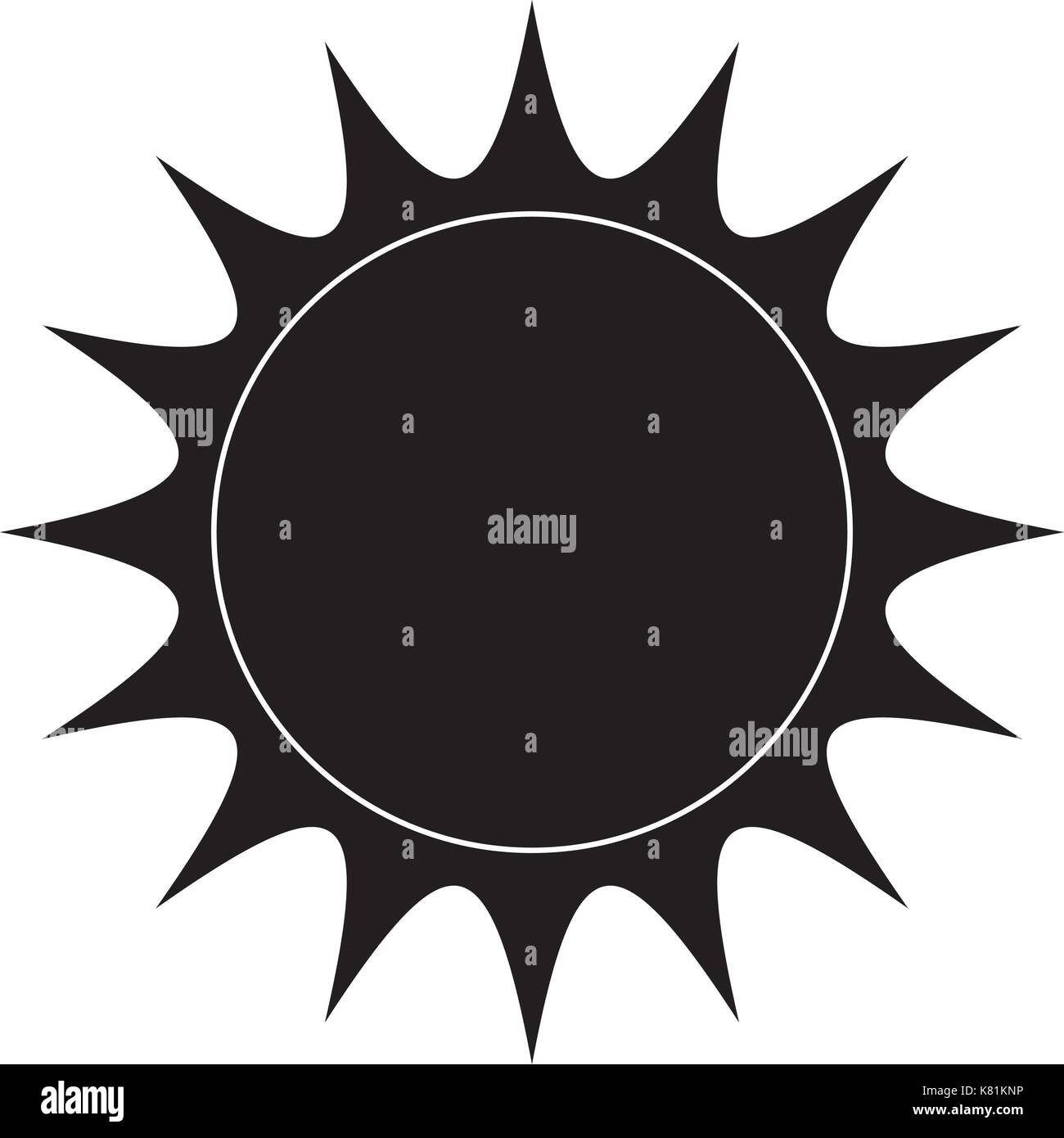 sun vector symbol icon design. illustration isolated on white ...