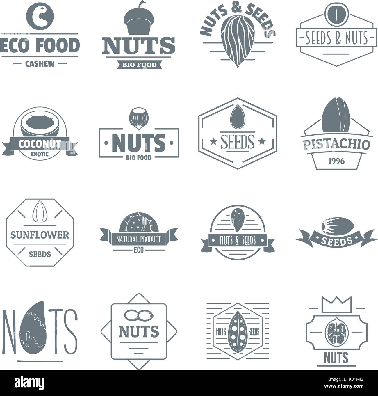 Roasted seeds and nuts Stock Vector Images - Alamy