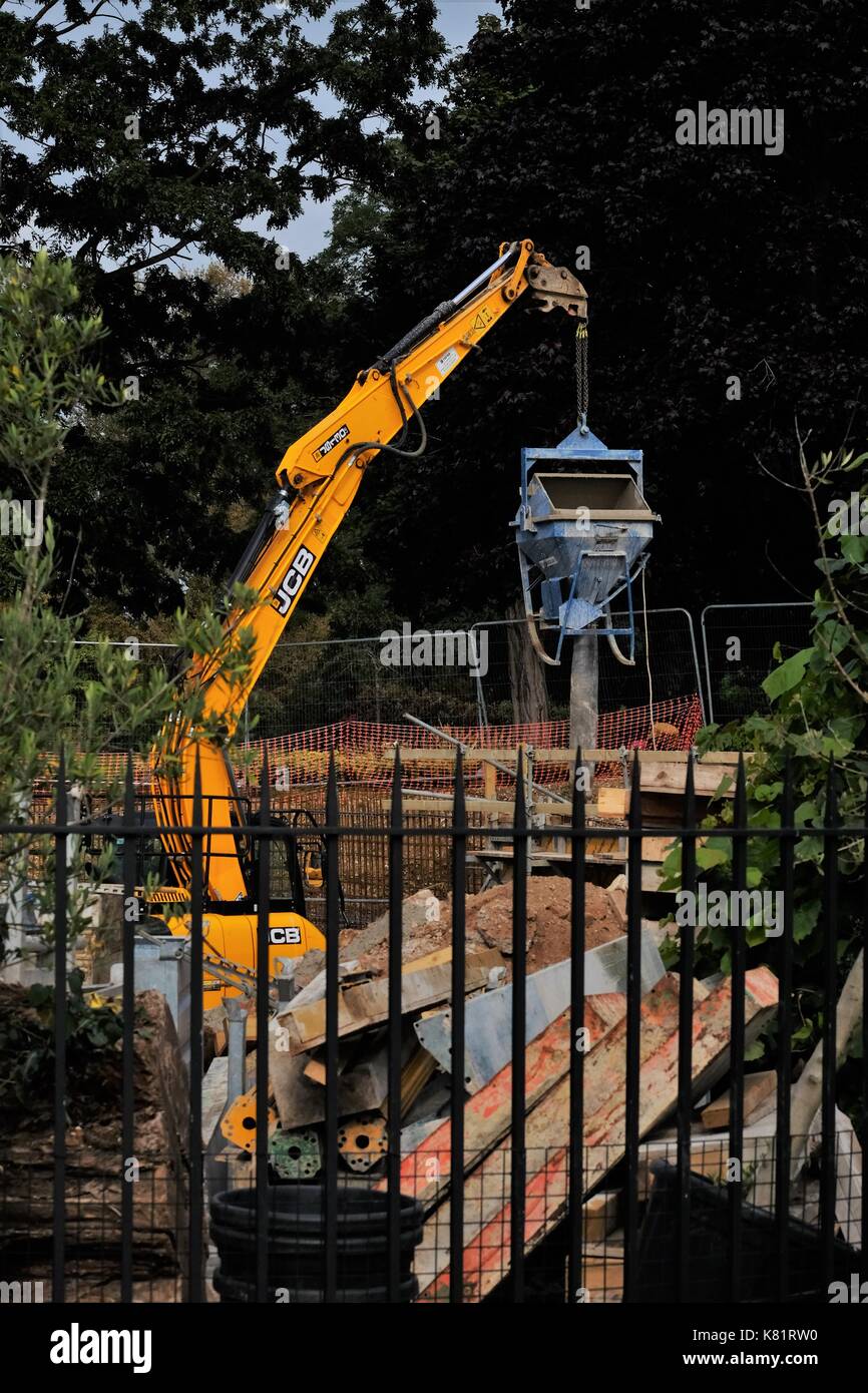 JCB on construction site Stock Photo - Alamy