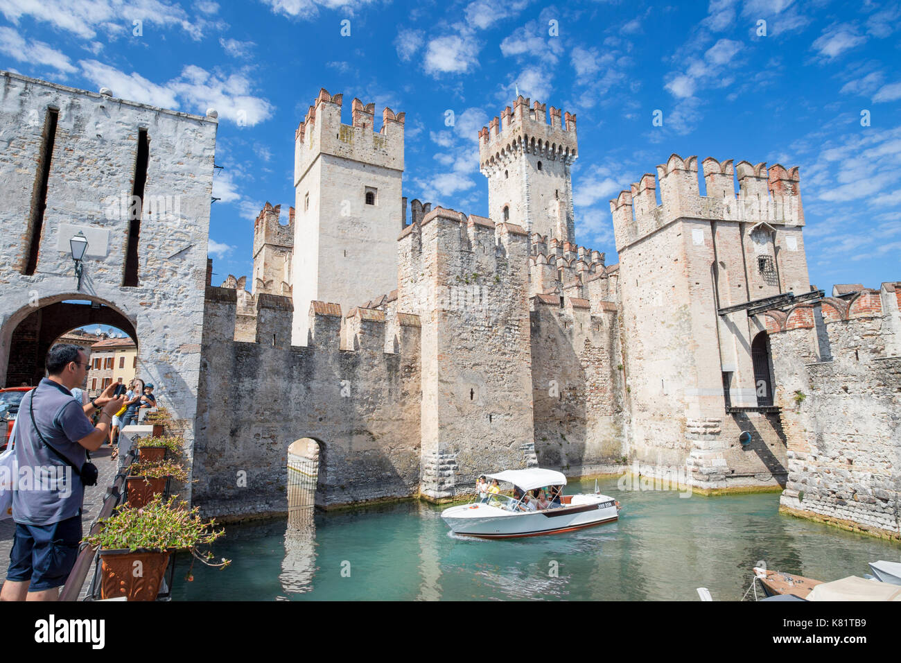 Rocca scaligera castle, Sirmione, Lake Garda, Italy Stock Photo - Alamy