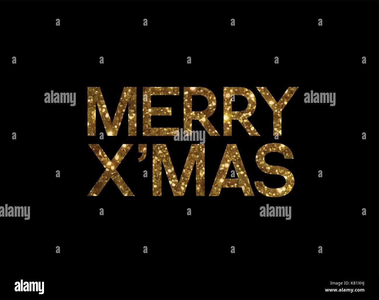 The golden glitter of isolated hand writing word Merry Christmas on ...
