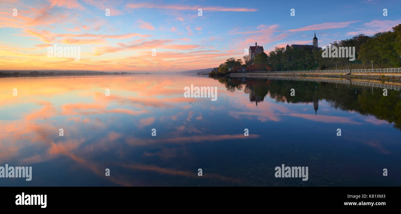 Seeburg Castle, Sweet Lake, Sunset, Seeburg, Mansfelder Land, Saxony ...