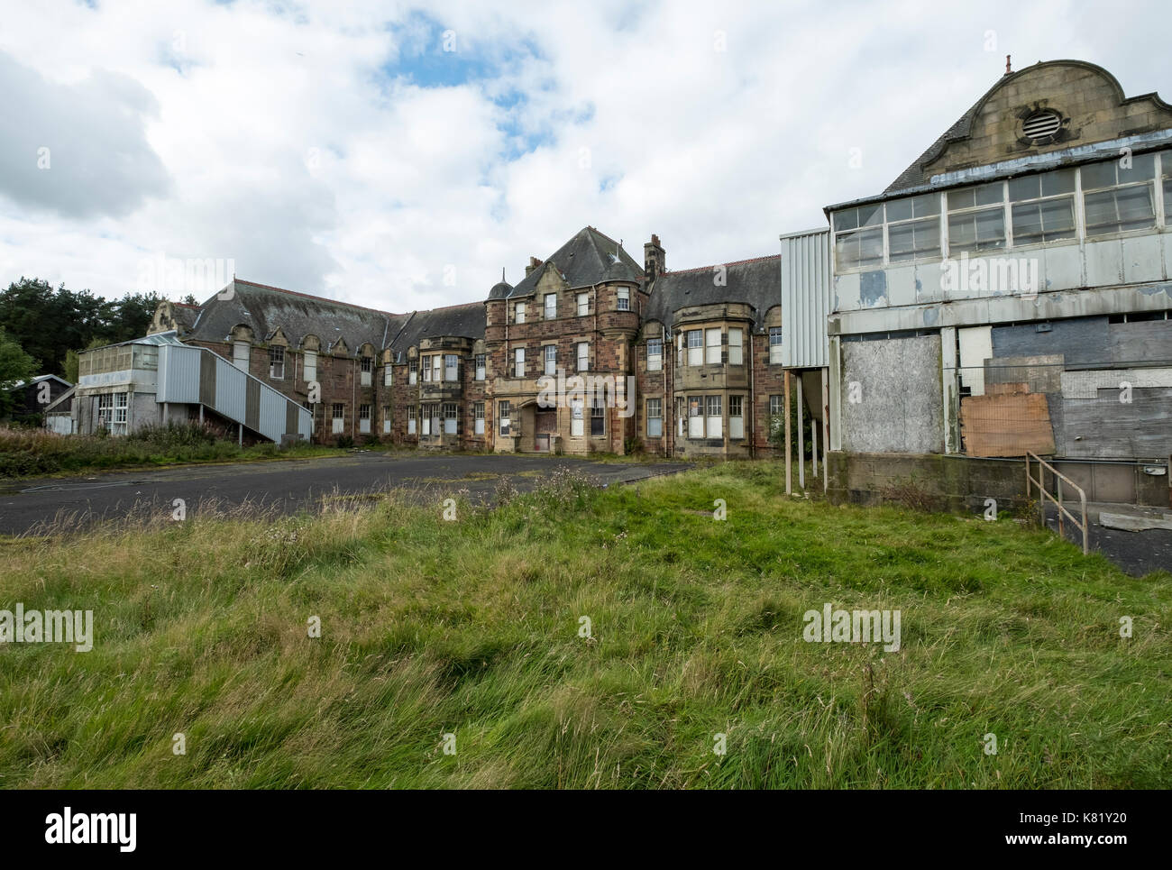 The grounds of the former Bangour Village hospital, Dechmont, West ...