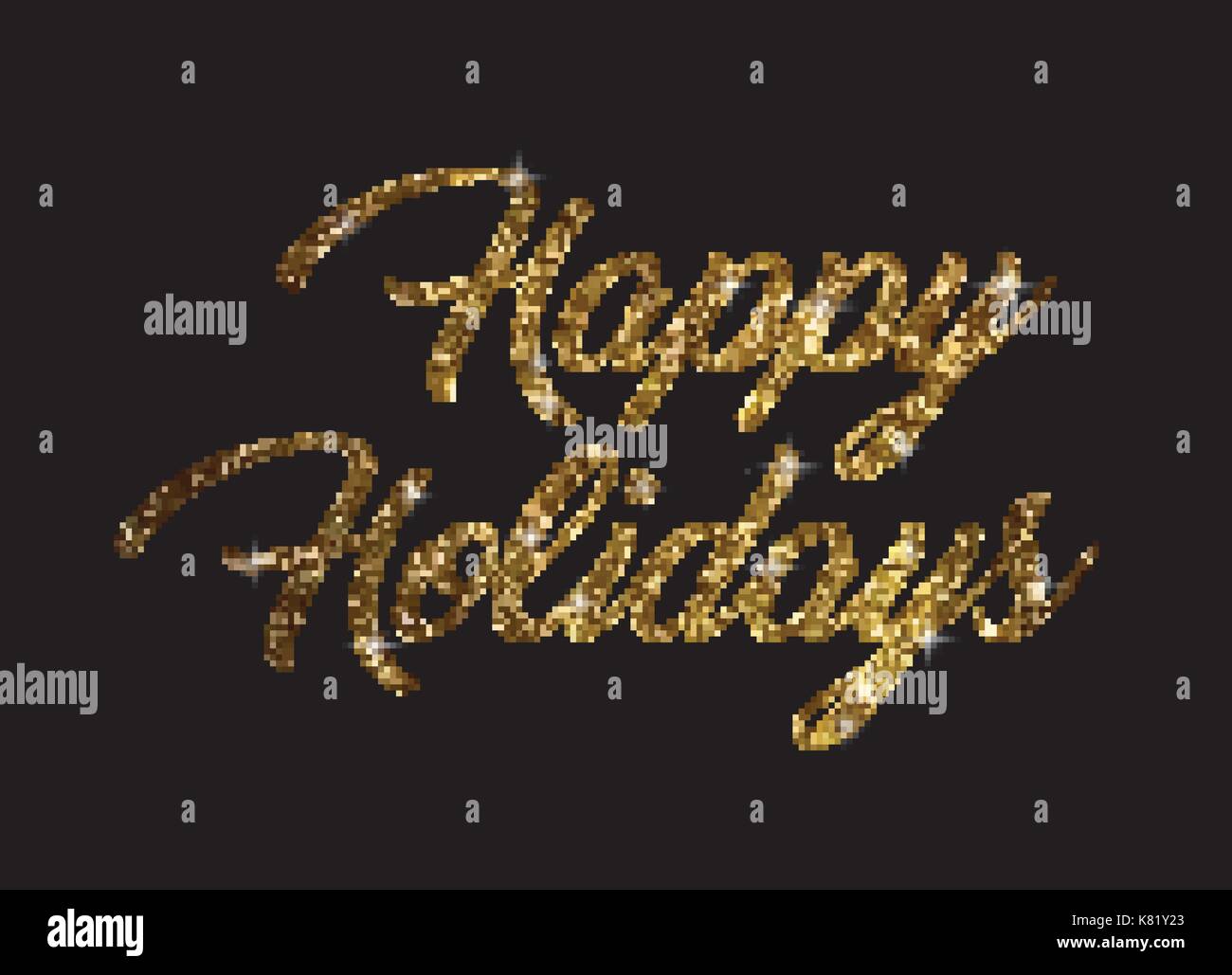Vector golden glitter word HAPPY HOLIDAYS Stock Vector Image & Art - Alamy