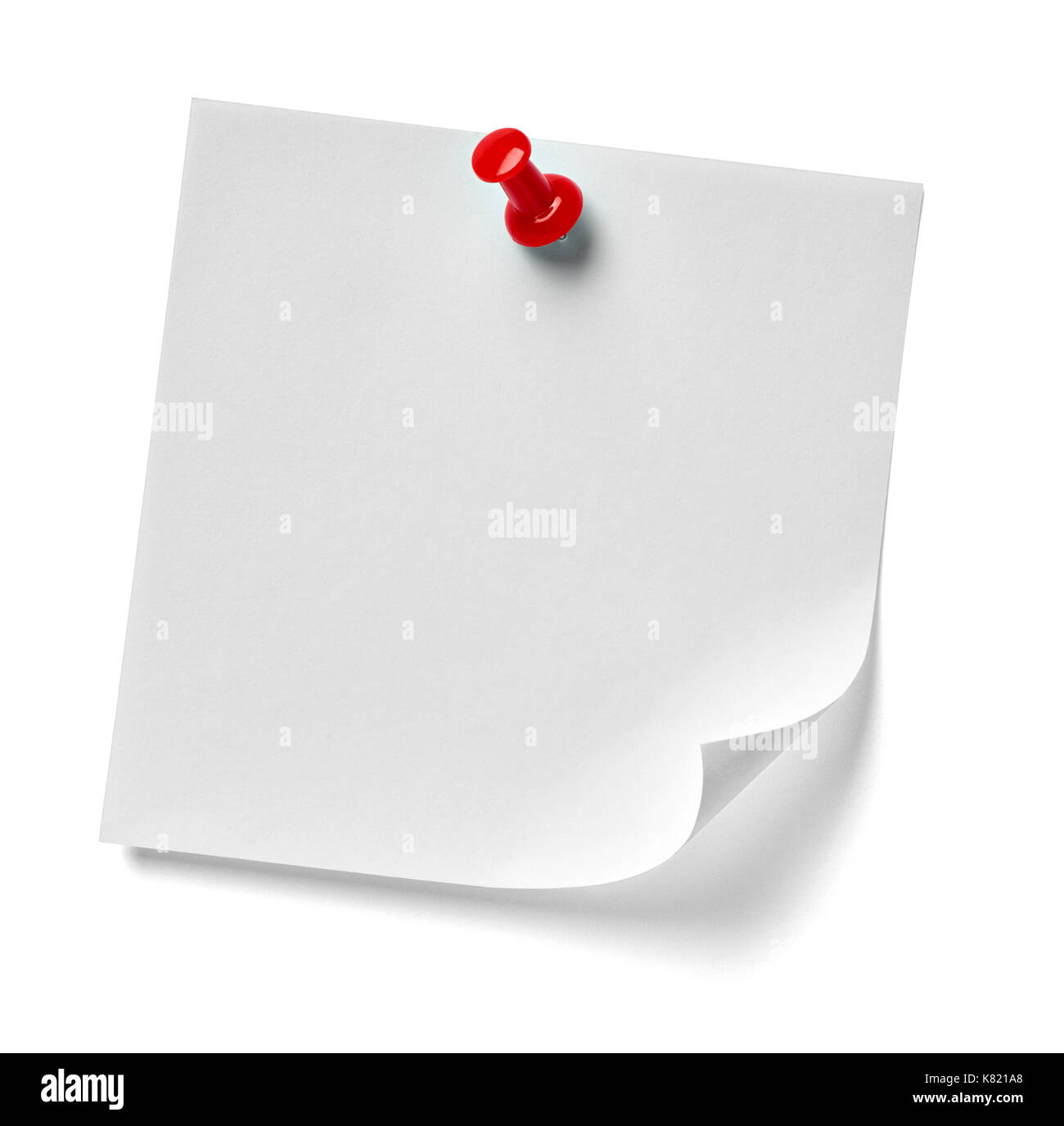 close up of a note paper with push pin Stock Photo - Alamy