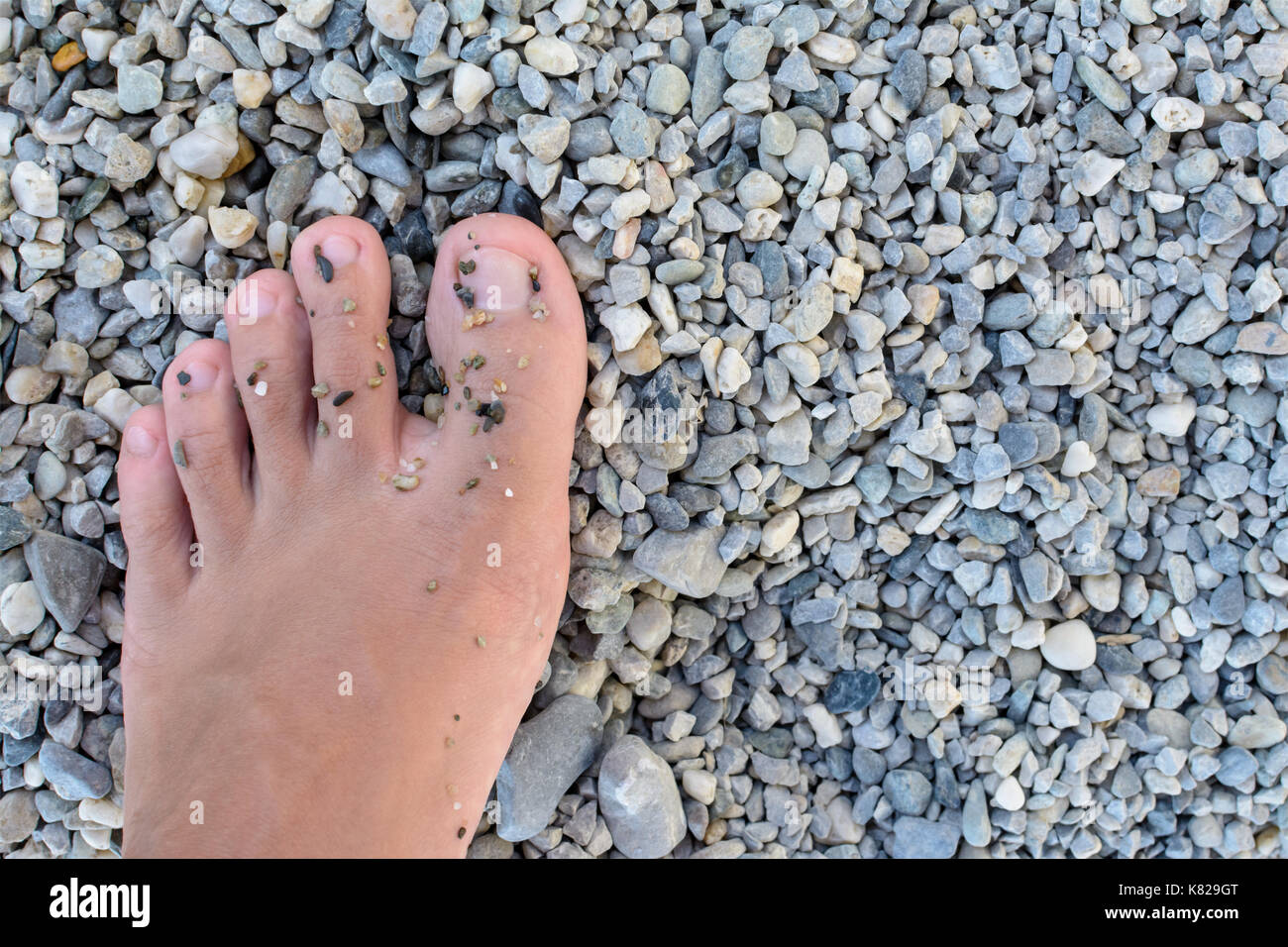 tread a pavement made of small stones Stock Photo - Alamy
