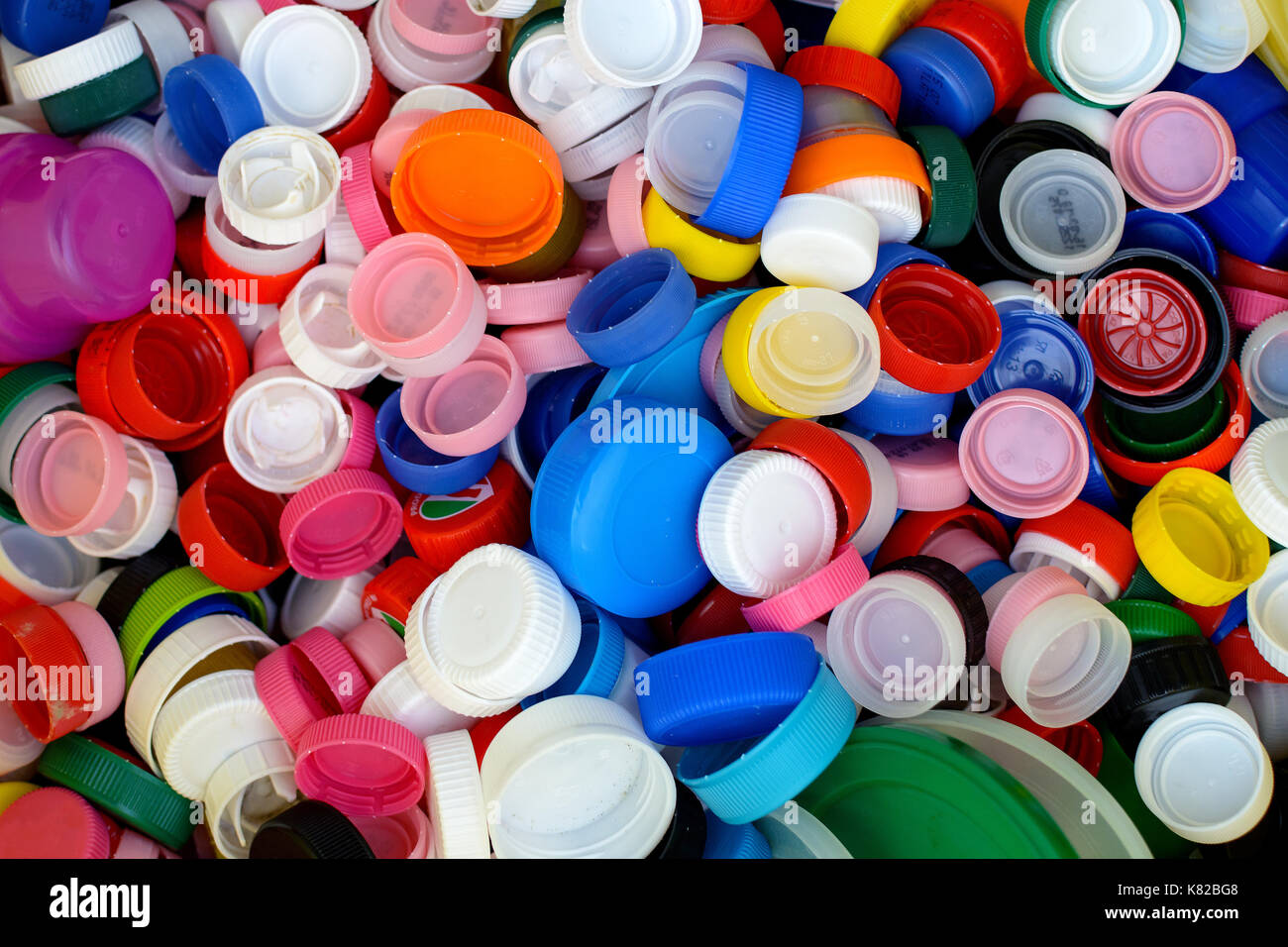 collection of colorful plastic bottle caps Stock Photo - Alamy