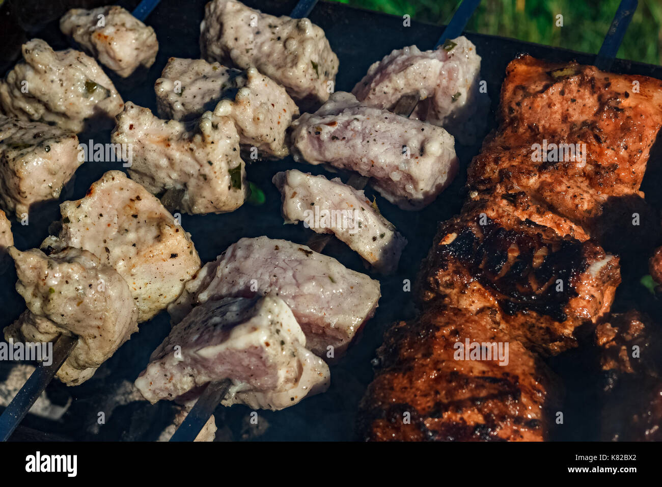 Barbecue grill meat pork hi-res stock photography and images - Alamy