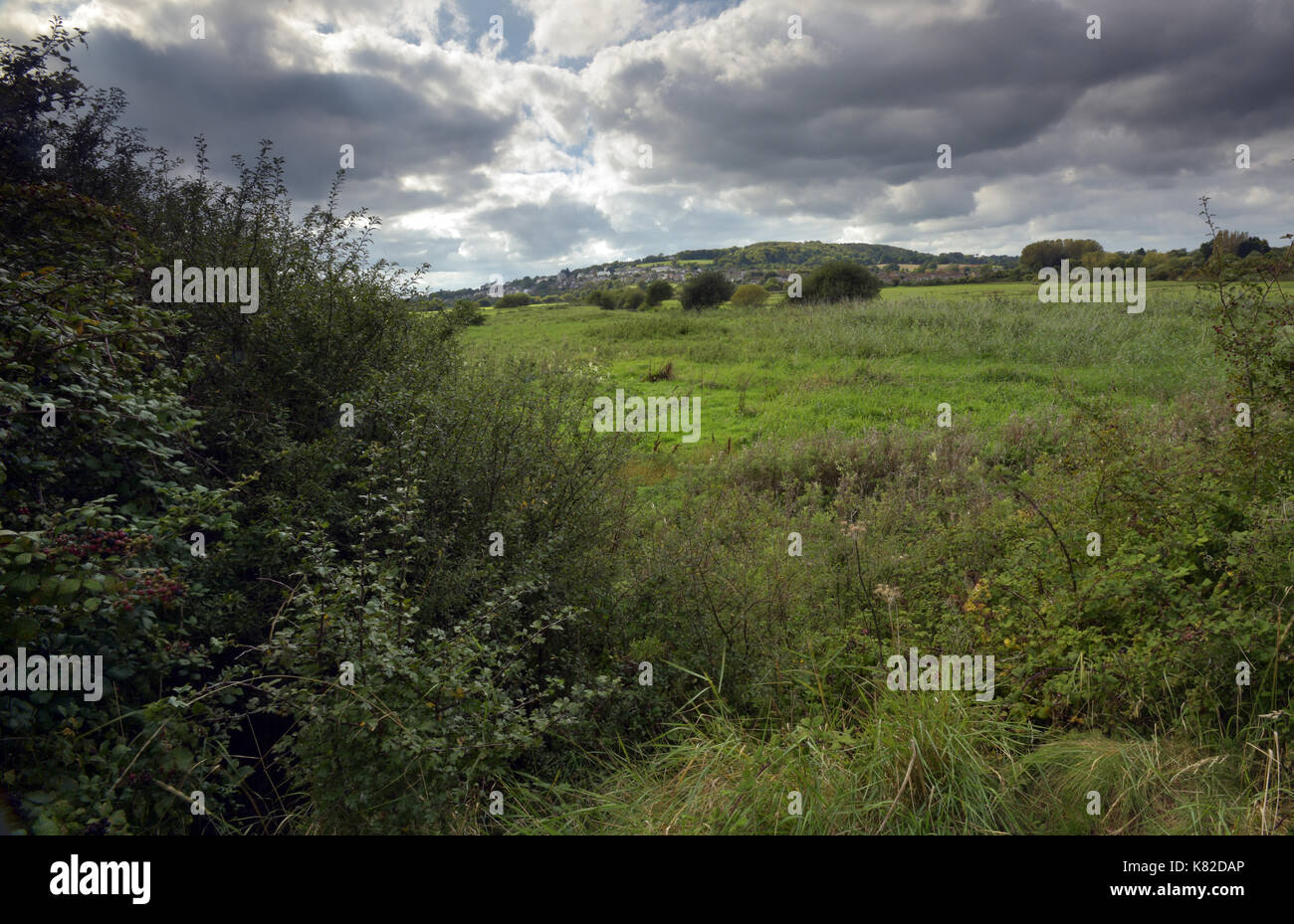 A view of the town or village of Brading on the Isle of Wight from the ...