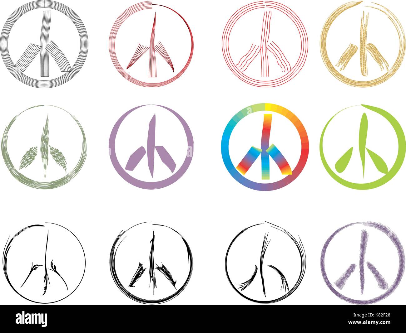 Peace sign vector vectors hi-res stock photography and images - Alamy