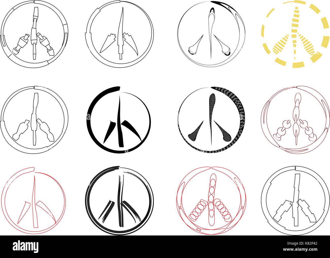 Peace sign vector hi-res stock photography and images - Alamy