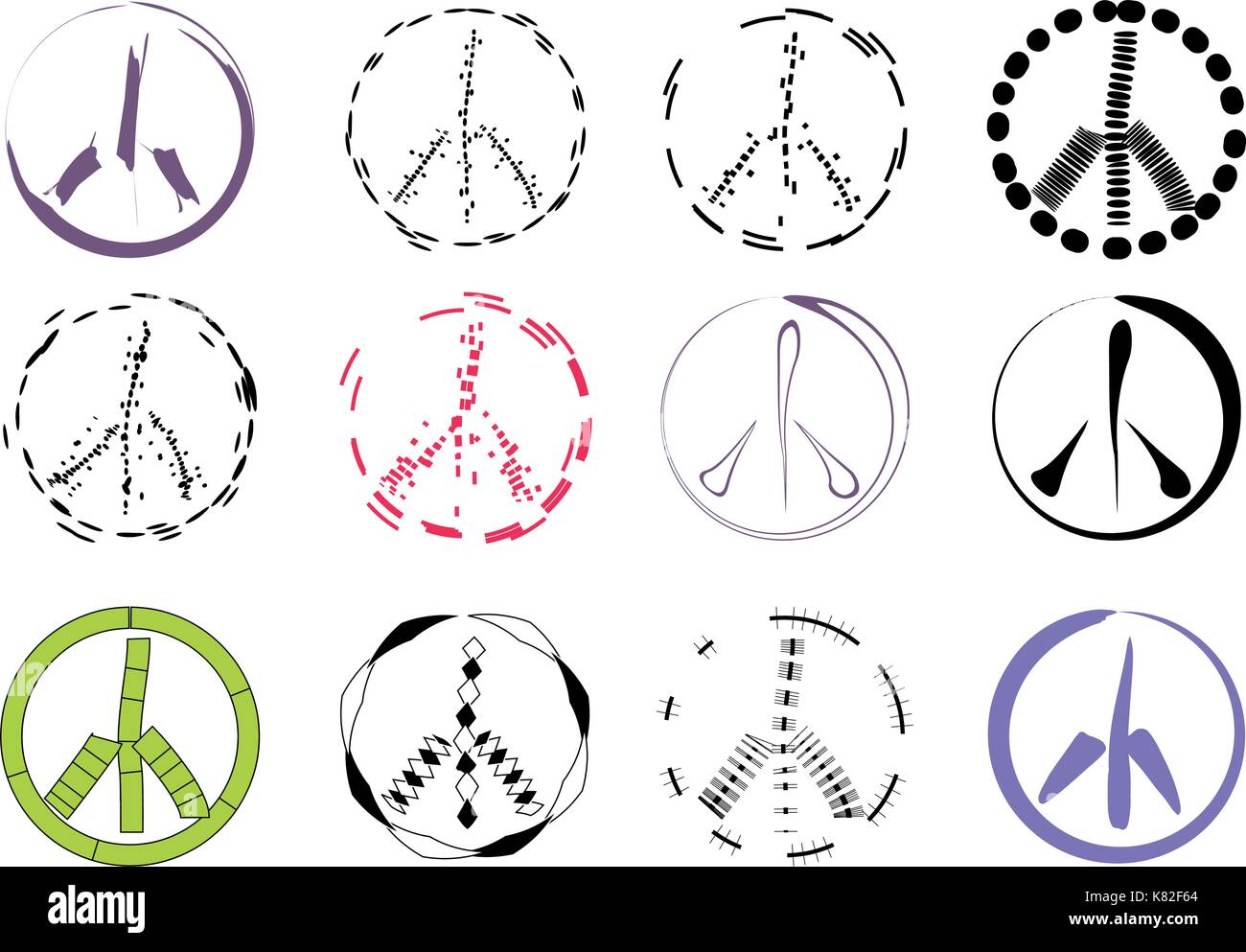Peace sign vector vectors hi-res stock photography and images - Alamy