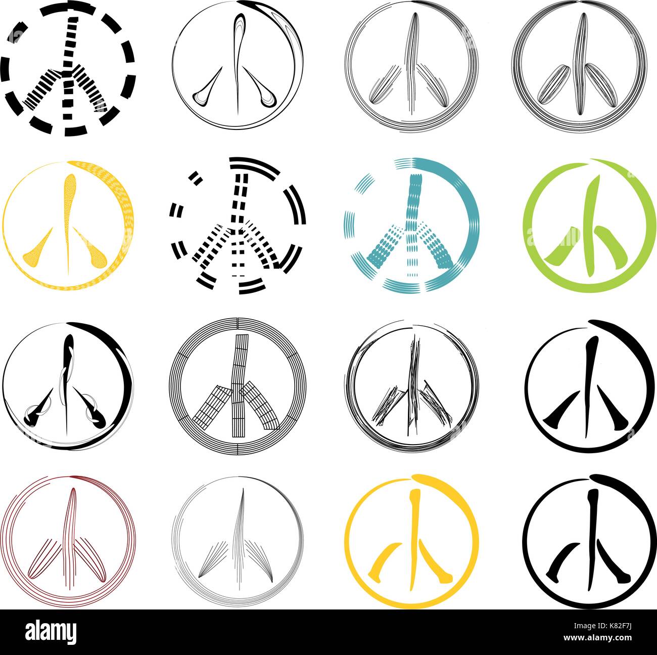 peace signs collection Stock Vector Image & Art - Alamy