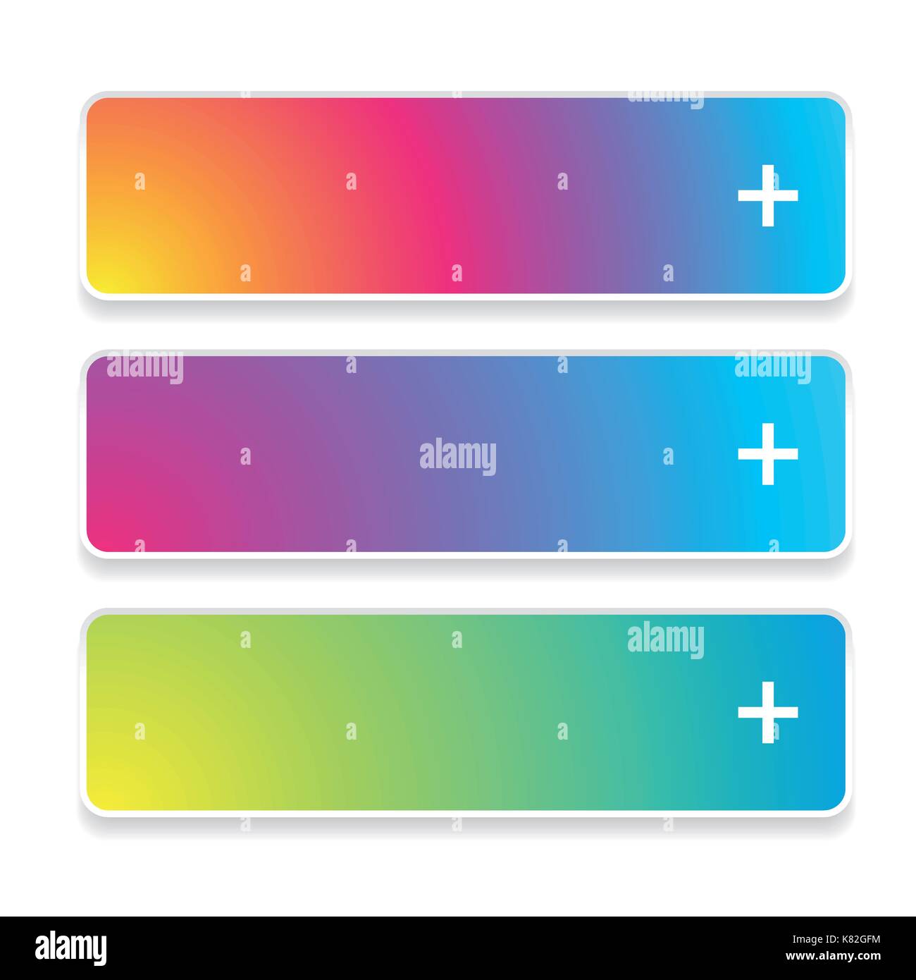 Empty web button set colorful vector Stock Vector Image & Art - Alamy