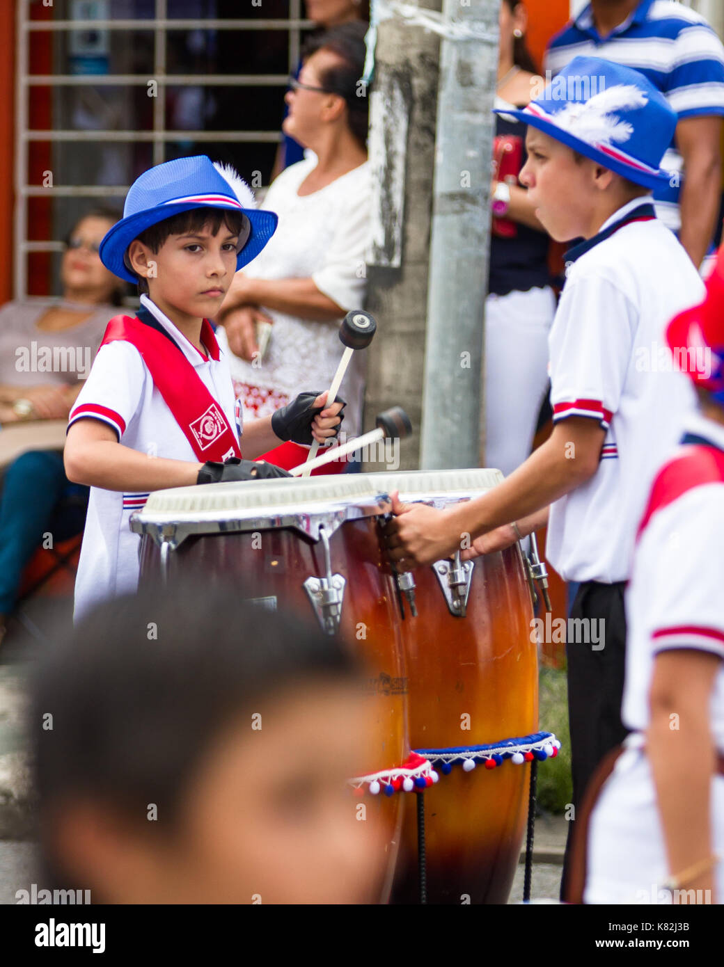 Tilaran, Costa Rica - September 15 : School children marching in the ...