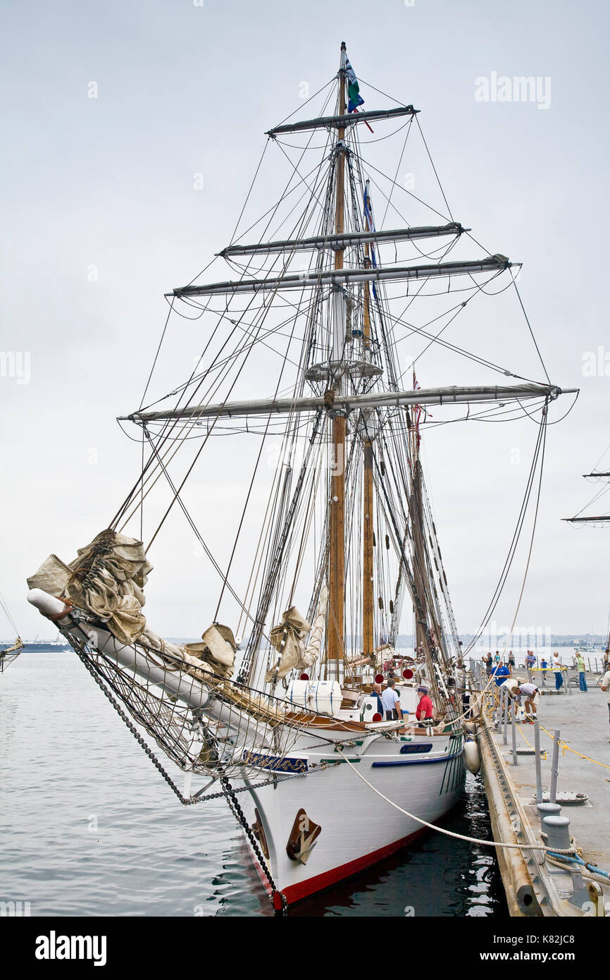Tall ship Irving Johnson at the Festival of Sail in San Diego Bay, CA ...
