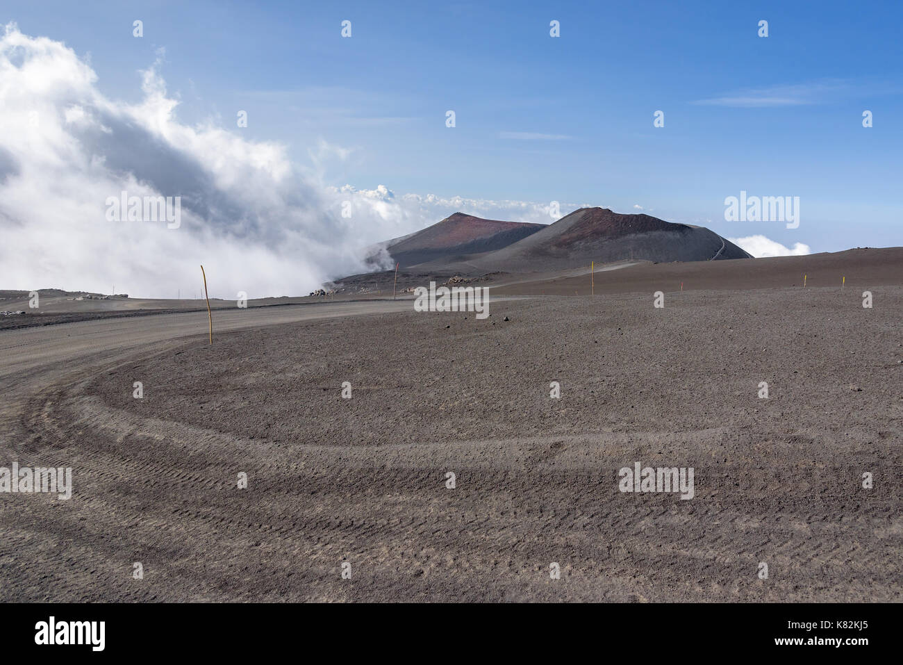Lunar landscape of the Mount Etna, Sicily, Italy Stock Photo - Alamy