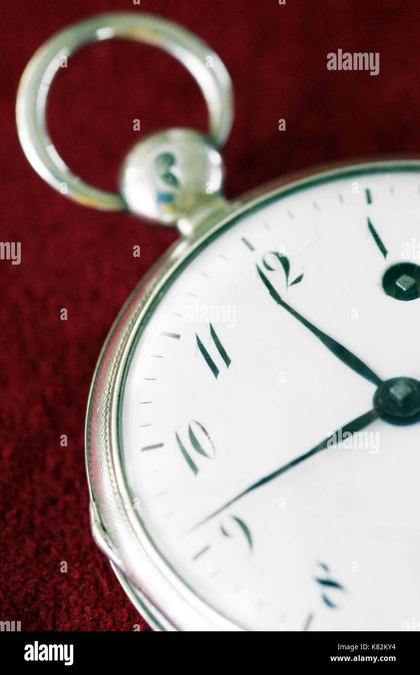 Silver antique watch Stock Photo - Alamy