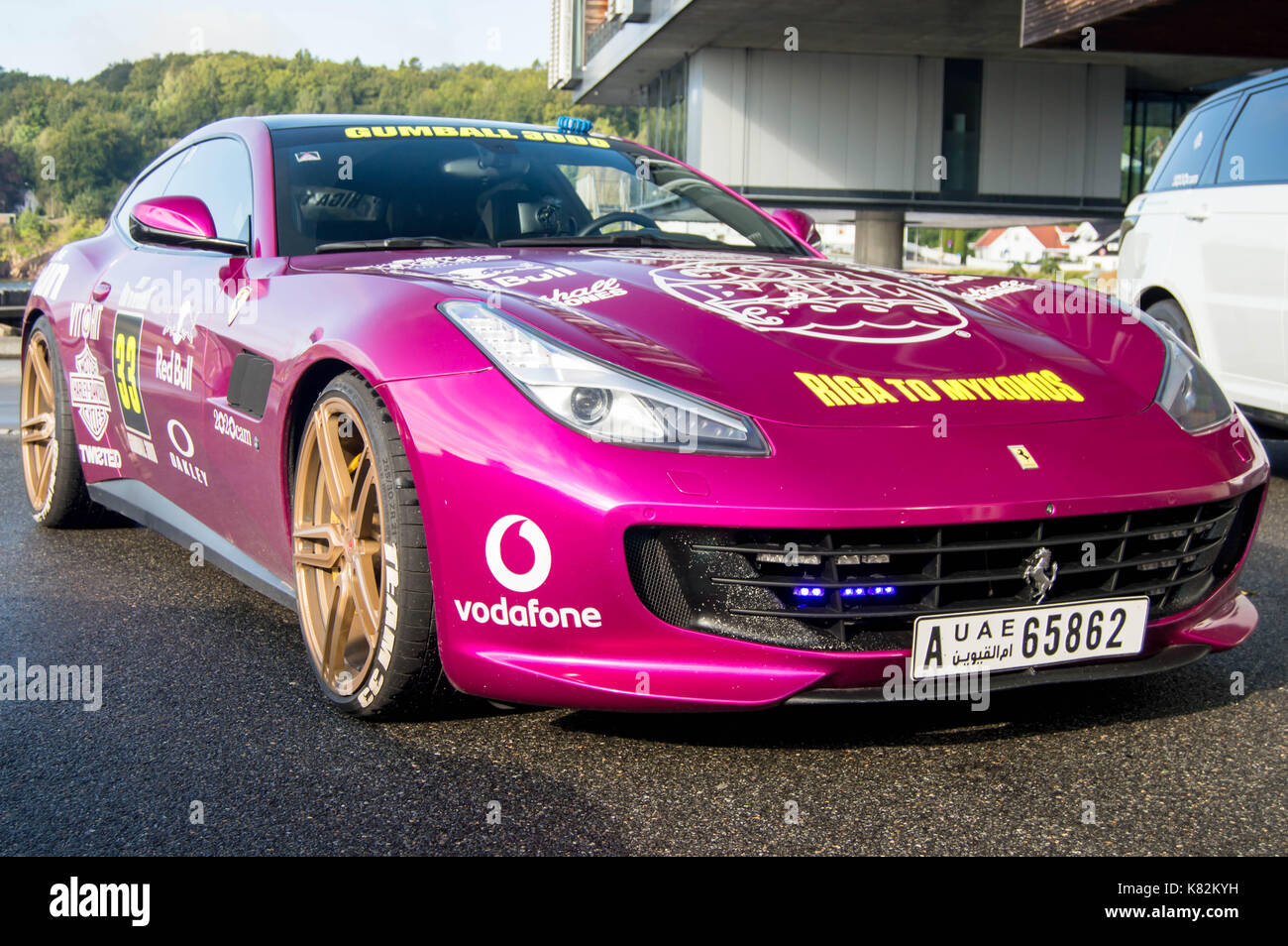 900 bhp Ferrari GTC4 Lusso | Atlantic Road Trip 2017 Stock Photo - Alamy