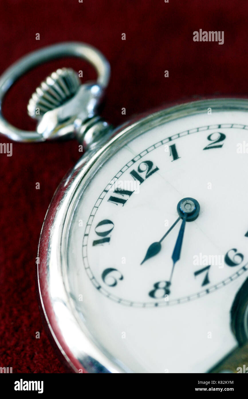 Silver antique watch Stock Photo - Alamy